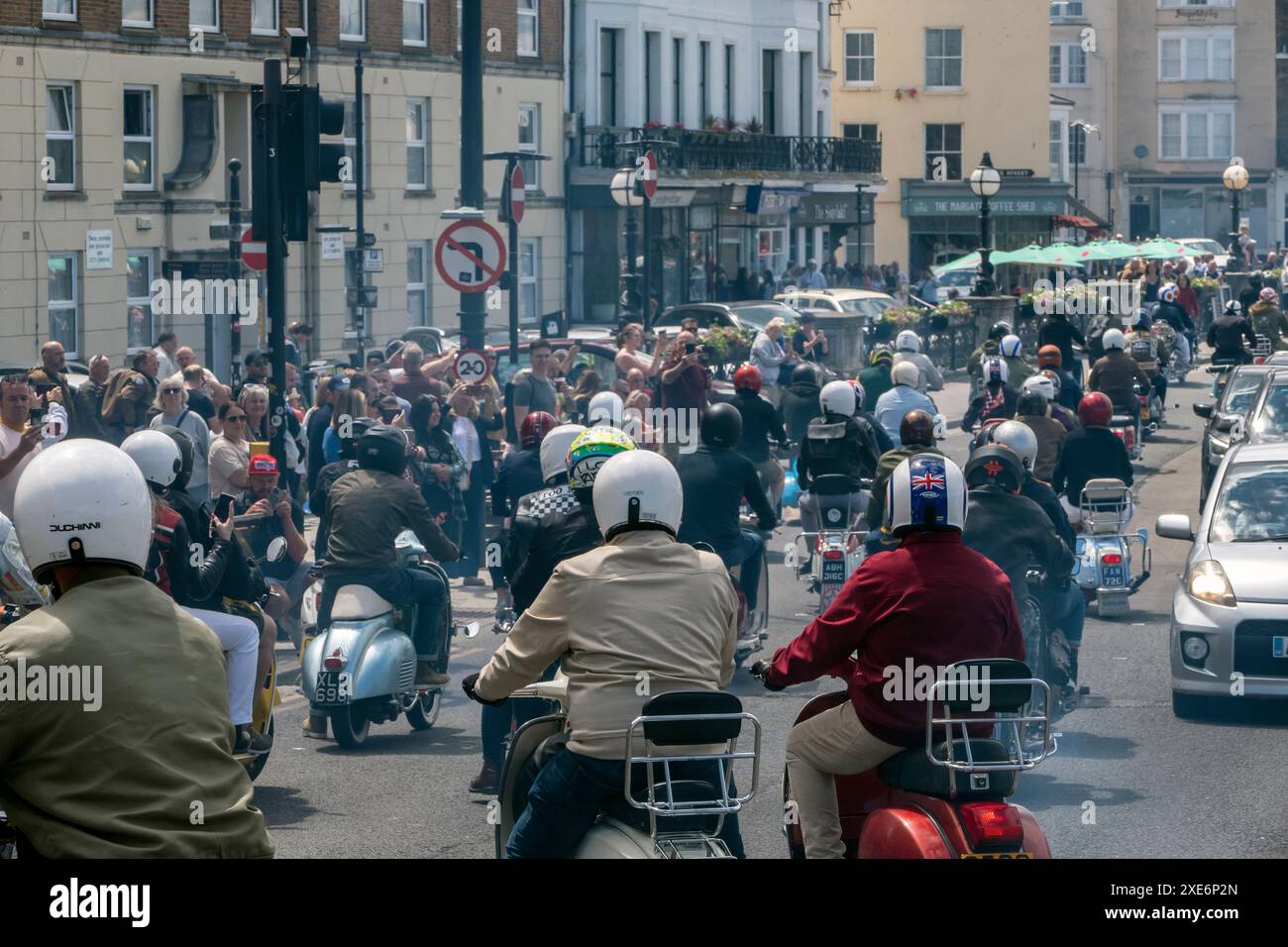 Big 7 Scooter Rally in Margate Kent UK Stock Photo - Alamy
