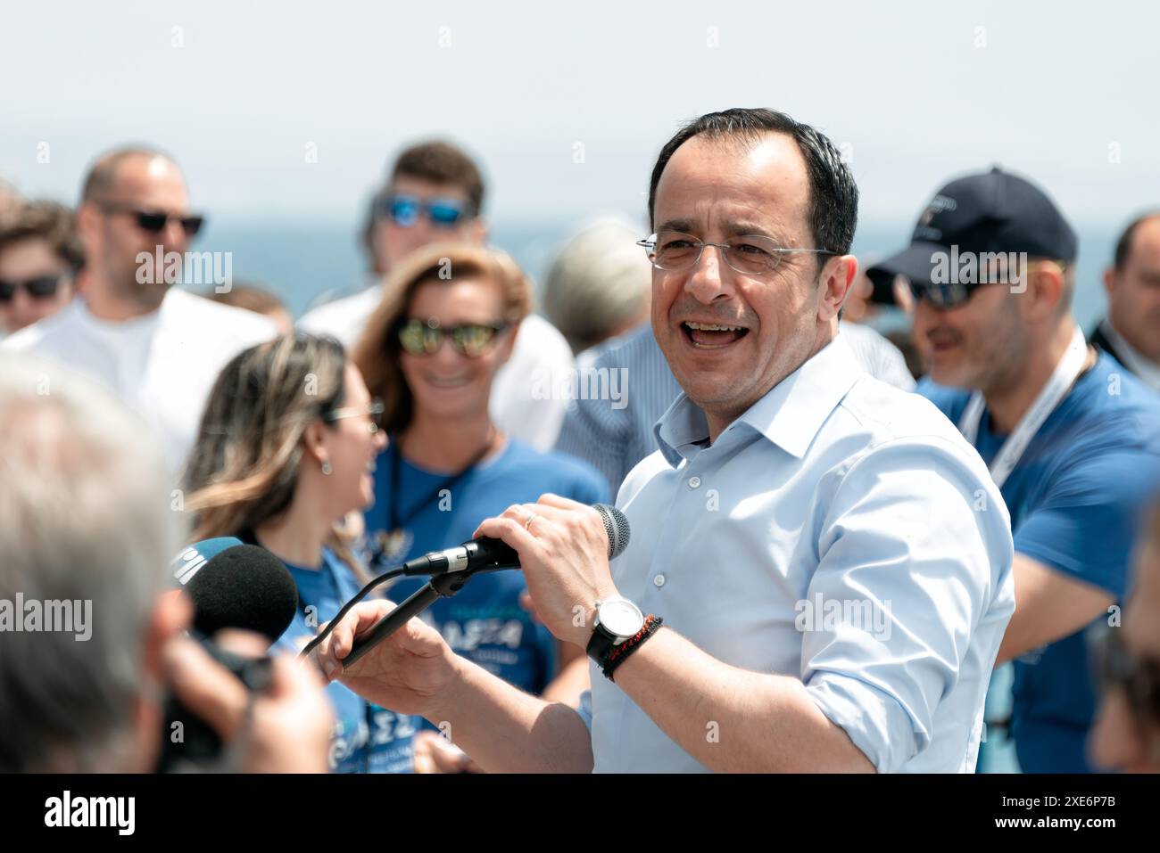 Limassol, Cyprus - May 20, 2023: President of Cyprus Nikos ...
