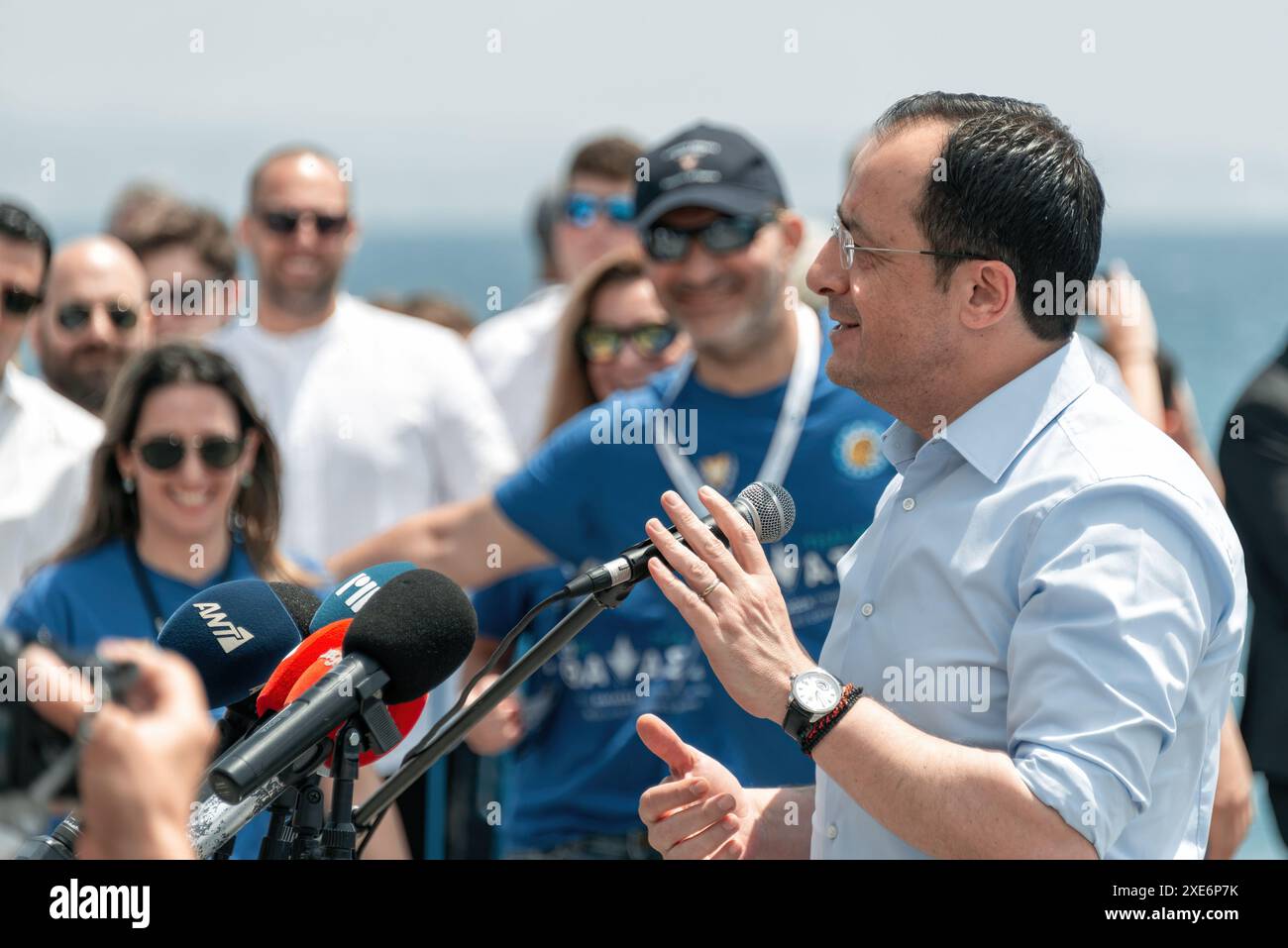 Limassol, Cyprus - May 20, 2023: President of Cyprus Nikos ...