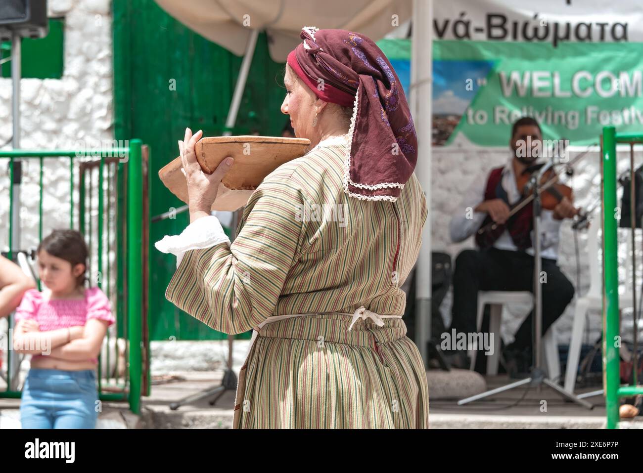 Dora (Dhora), Limassol District, Cyprus - May 28, 2023: Woman wearing ...