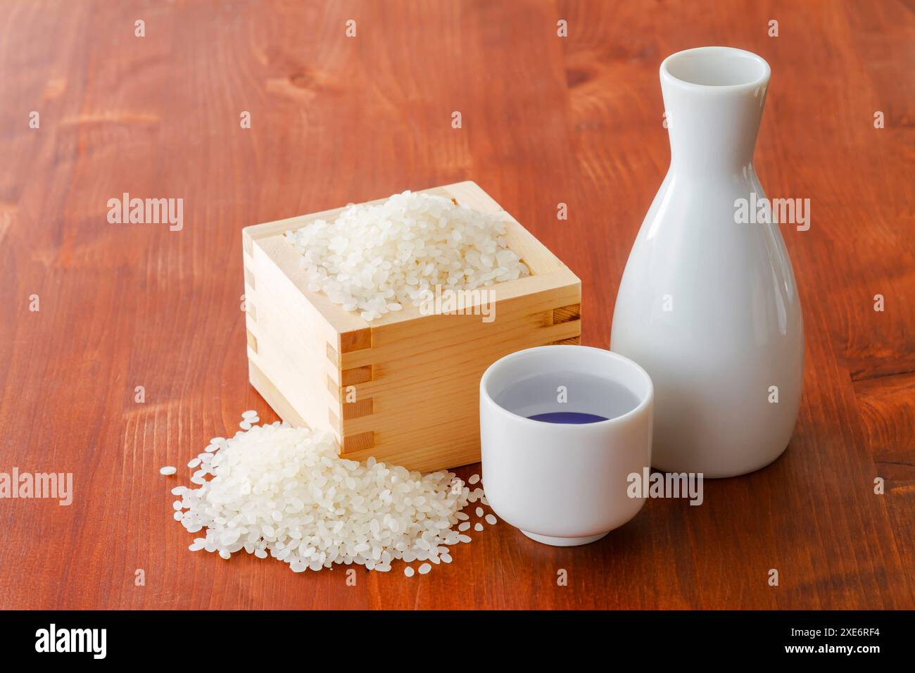 Rice and sake Stock Photo - Alamy