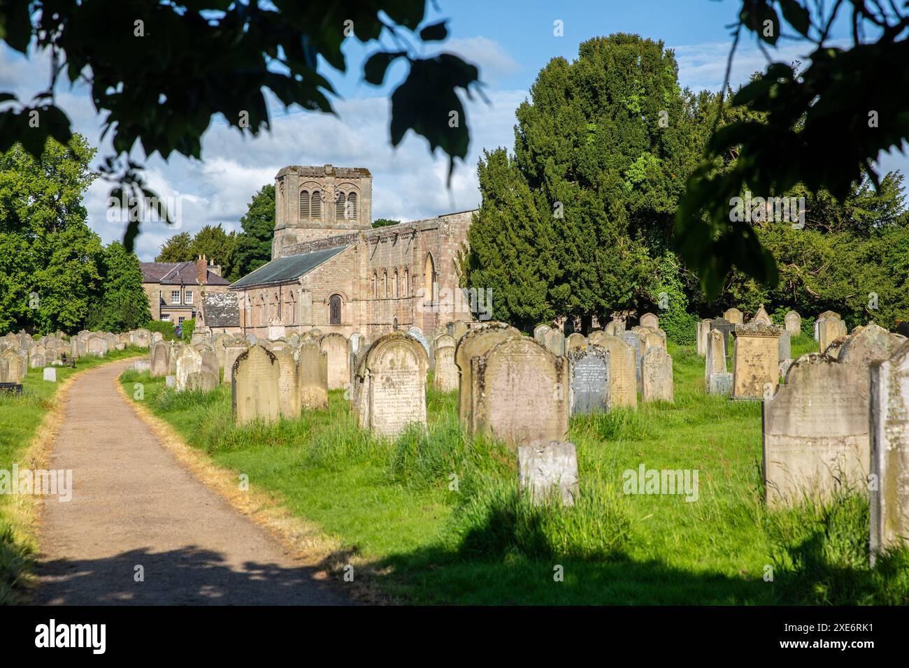 Norham Church, north Northumberland on the Scottish Border, England, UK ...