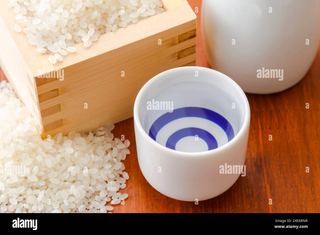 Rice and sake Stock Photo - Alamy