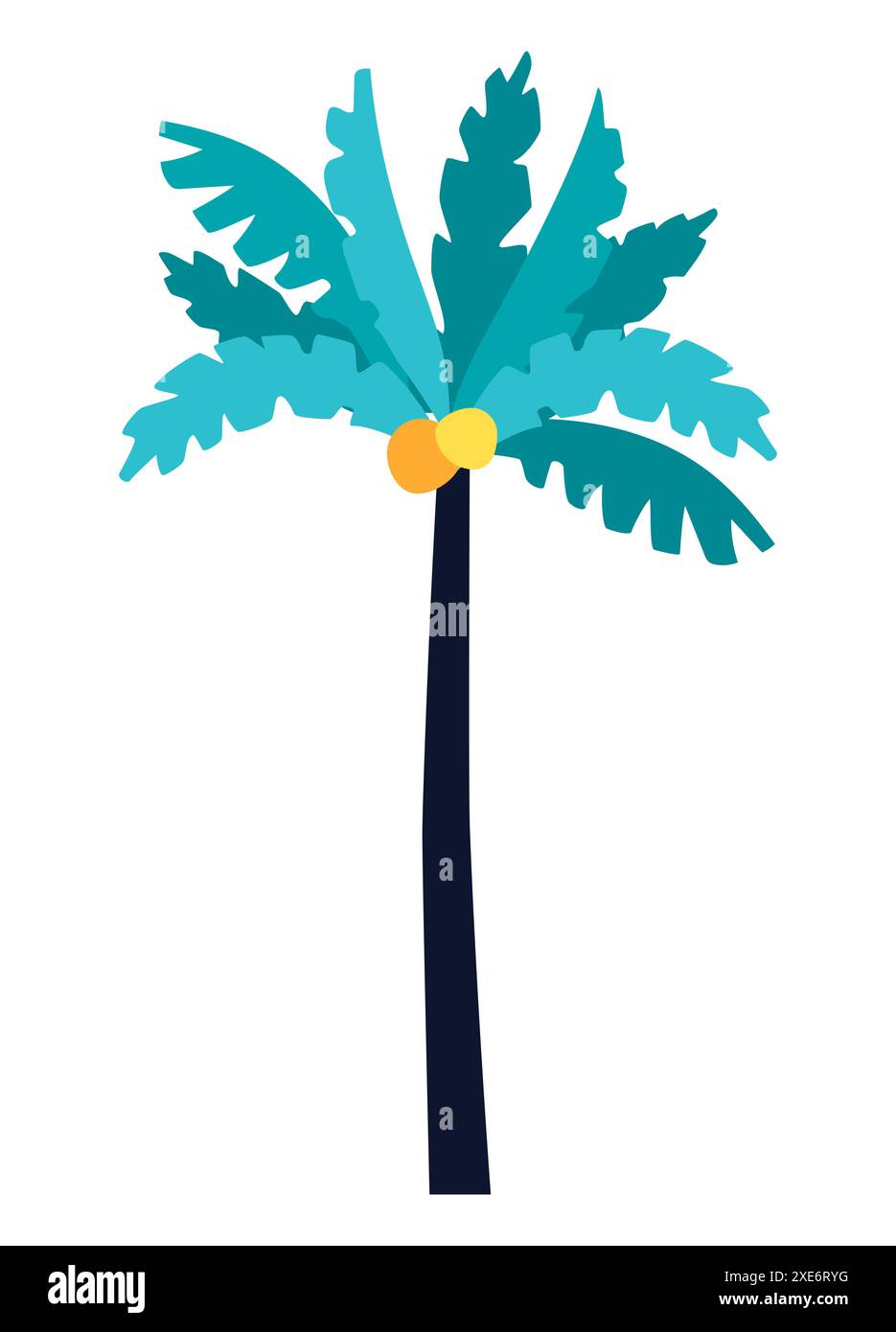 Coconut palm - modern flat design style single isolated image Stock ...