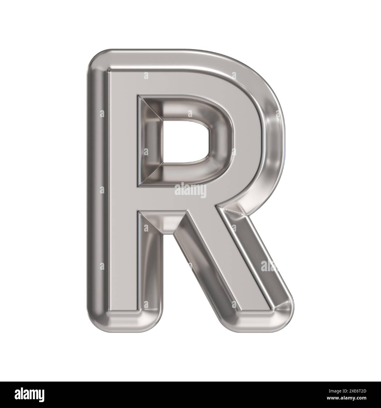 Steel font Letter R 3D Stock Photo - Alamy
