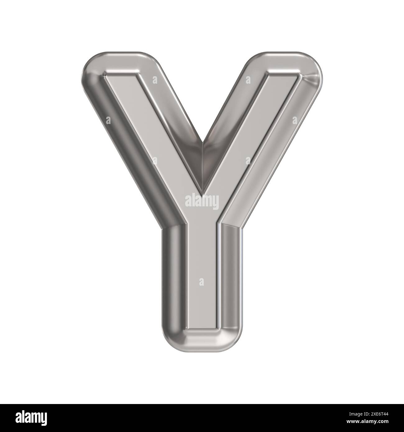 Steel font Letter Y 3D Stock Photo - Alamy