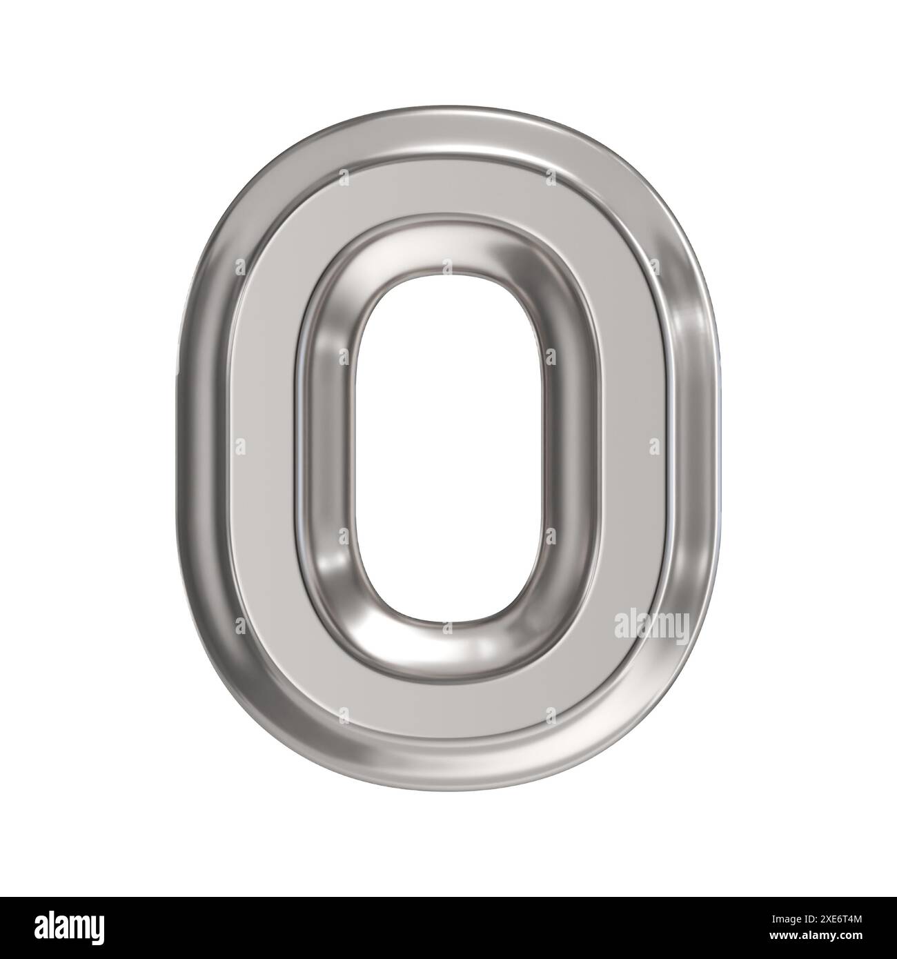 Steel font Letter O 3D Stock Photo - Alamy