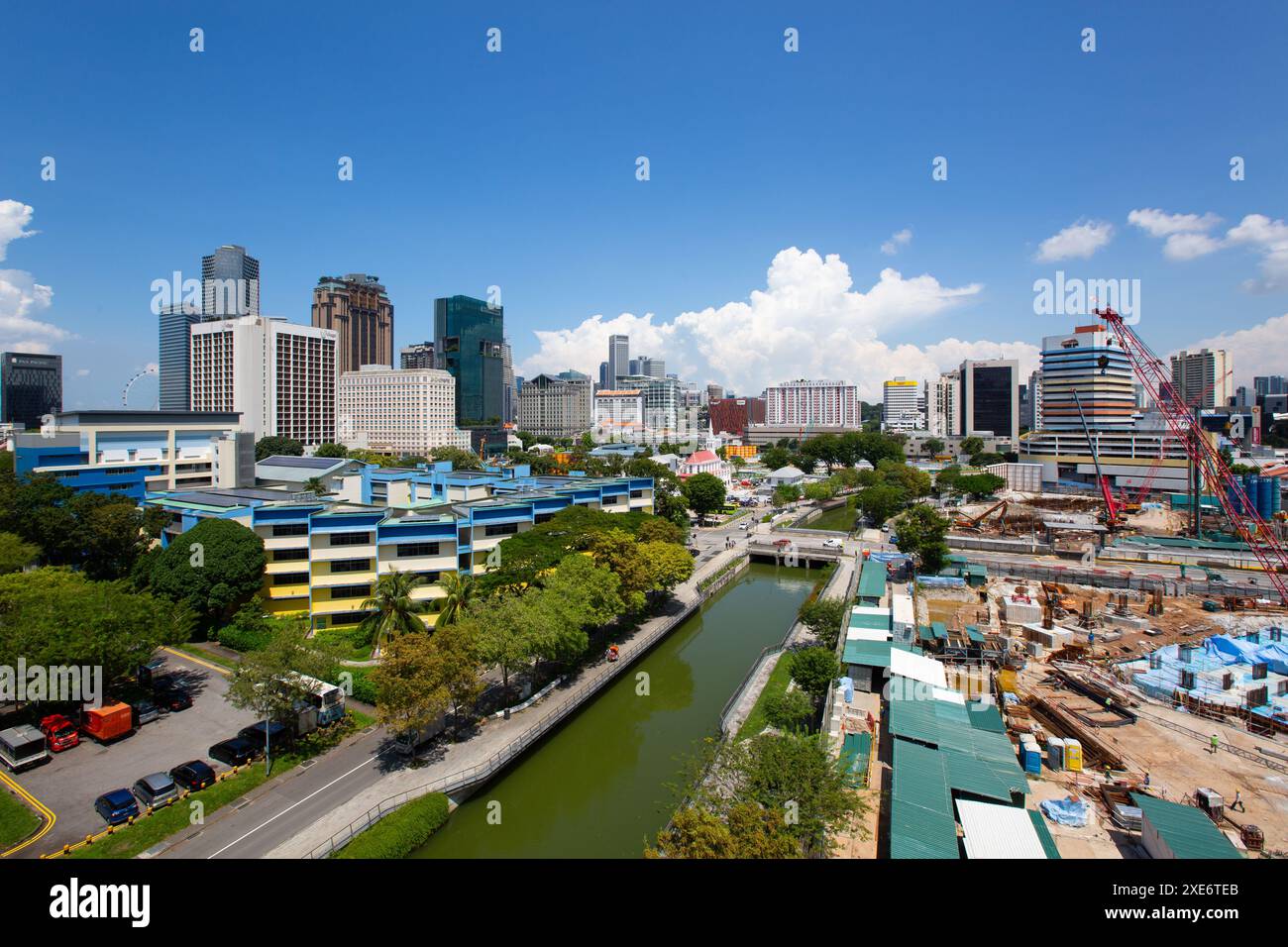 June 2024. Aerial view of Singapore city state. Nation that keeps ...