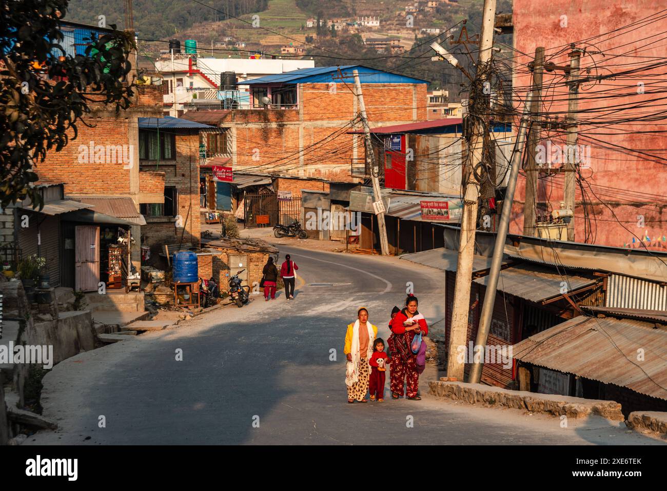 Street of Sankhu, Nepal, Asia Copyright: CasparxSchlageter 1372-355 ...