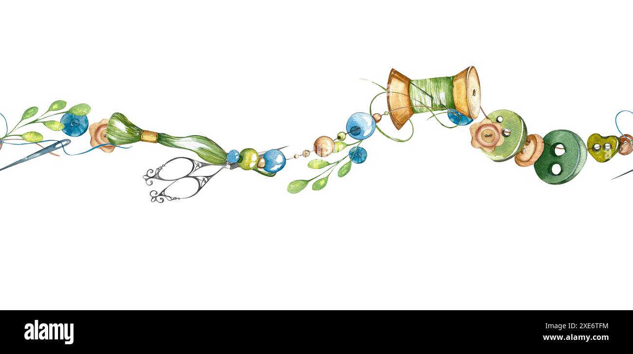 Seamless Banner - Theme Sewing, Handicrafts, Embroidery. Threads ...