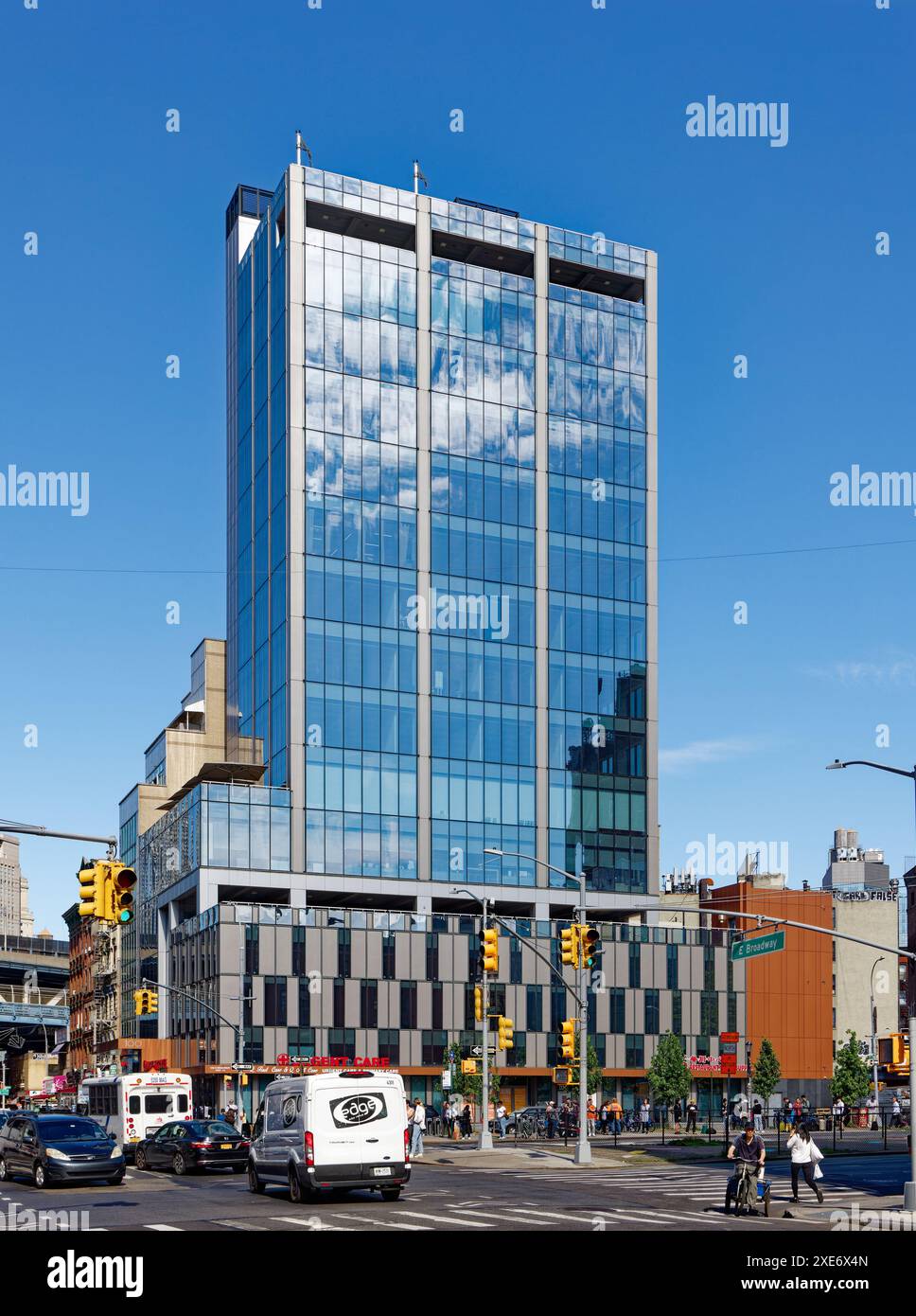 NYC Chinatown: 100 East Broadway, a predominantly glass commercial ...