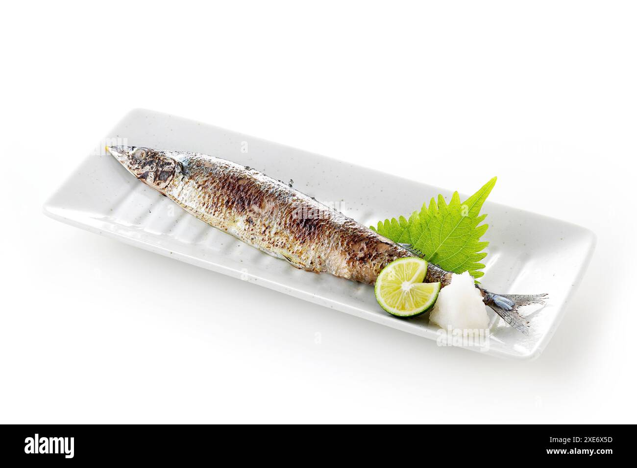 Grilled fish (Pacific saury Stock Photo - Alamy