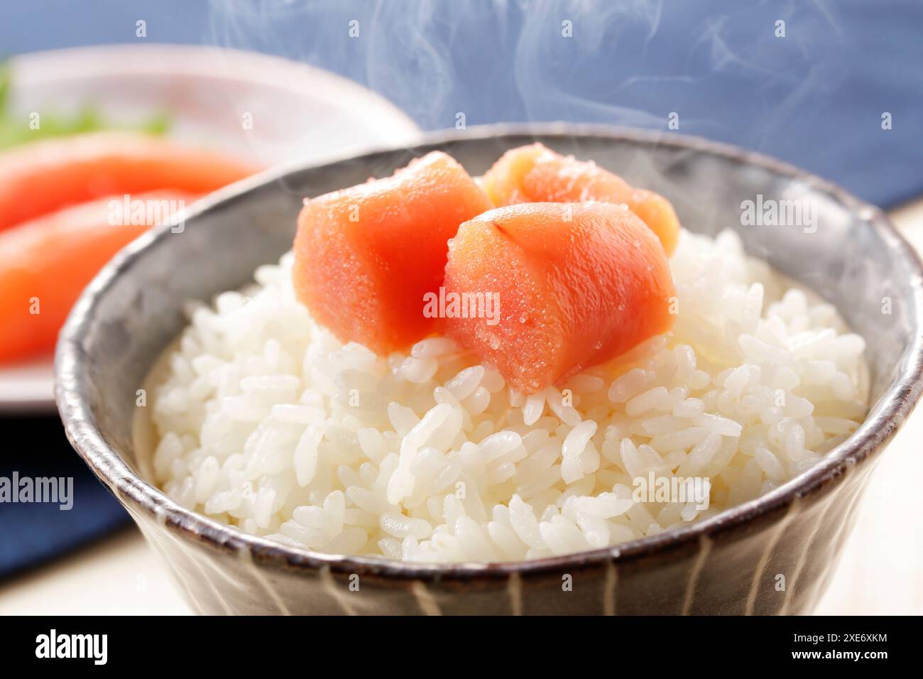 Rice with cod roe on top Stock Photo - Alamy