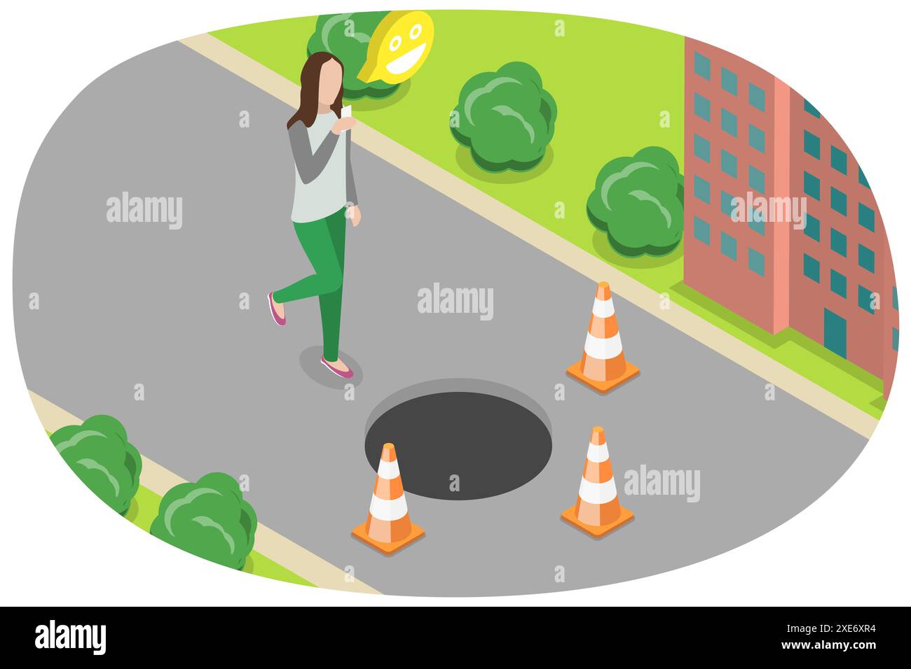 Manhole cover illustration Cut Out Stock Images & Pictures - Alamy