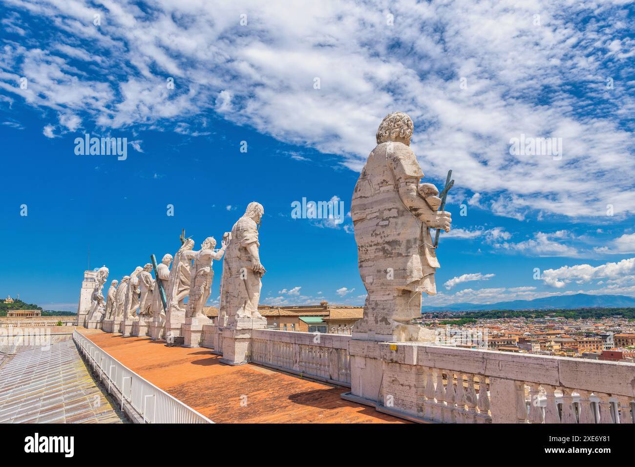 Rome Vatican Italy, high angle view city skyline at St. Peter's ...