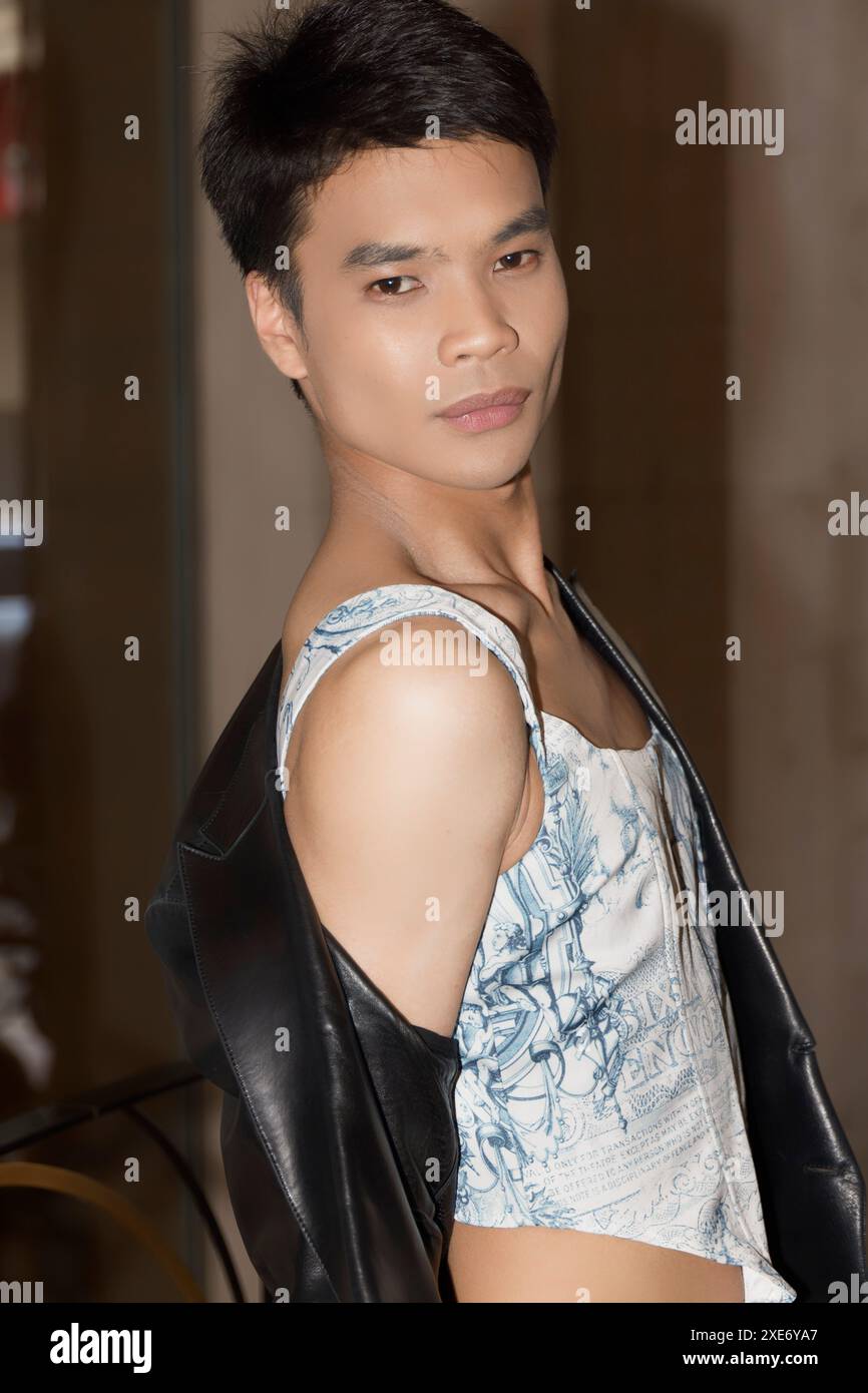 Paris, France. 25th June, 2024. Model and actor Jeremy Bellet attends ...