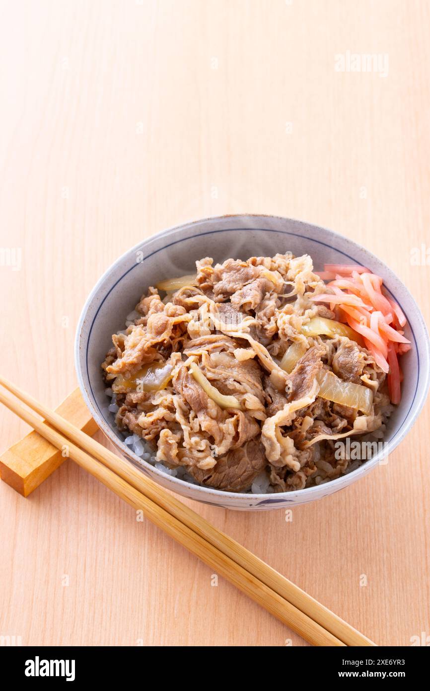 Gyudon, Japanese beef bowl Stock Photo - Alamy