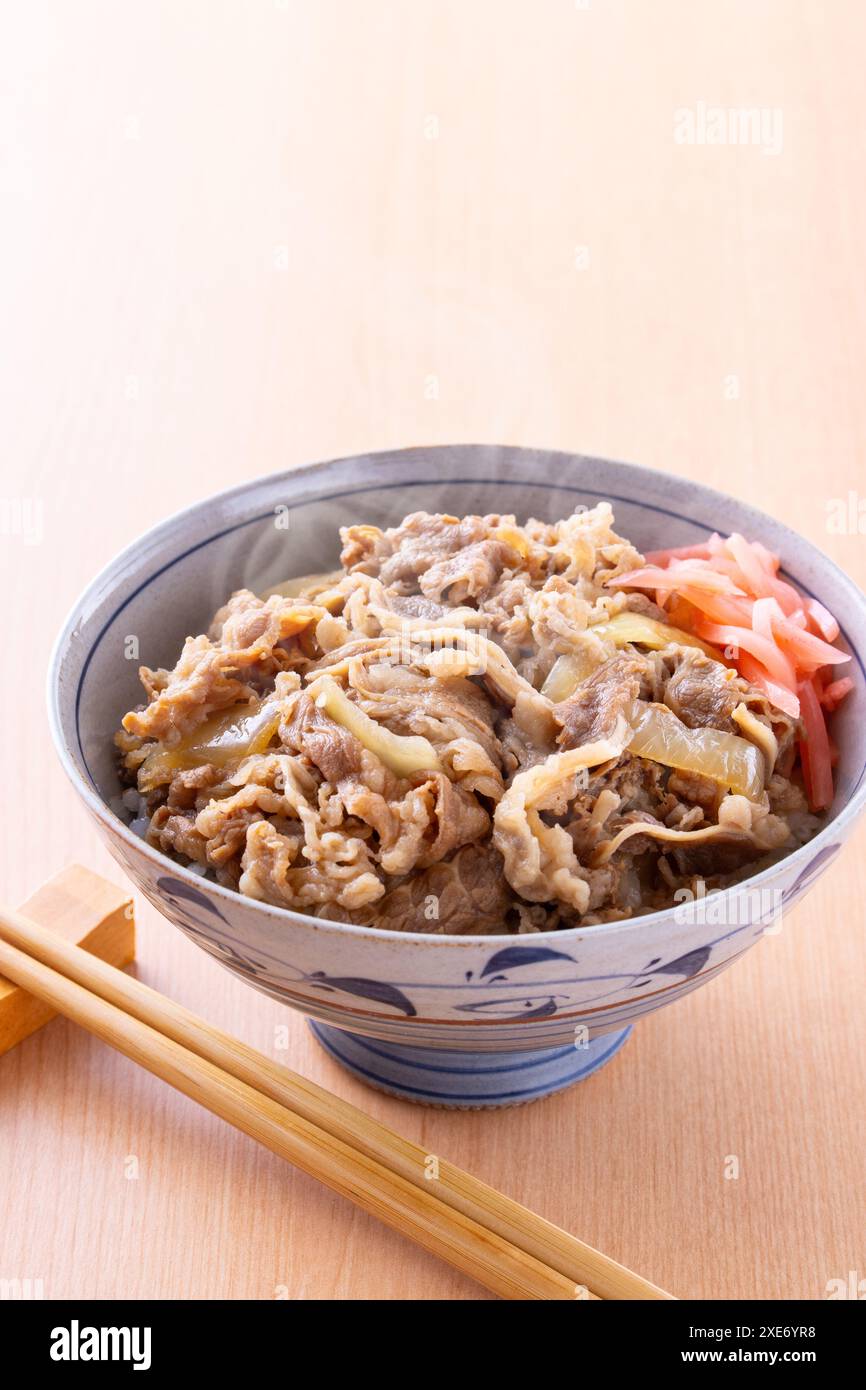 Gyudon, Japanese beef bowl Stock Photo - Alamy