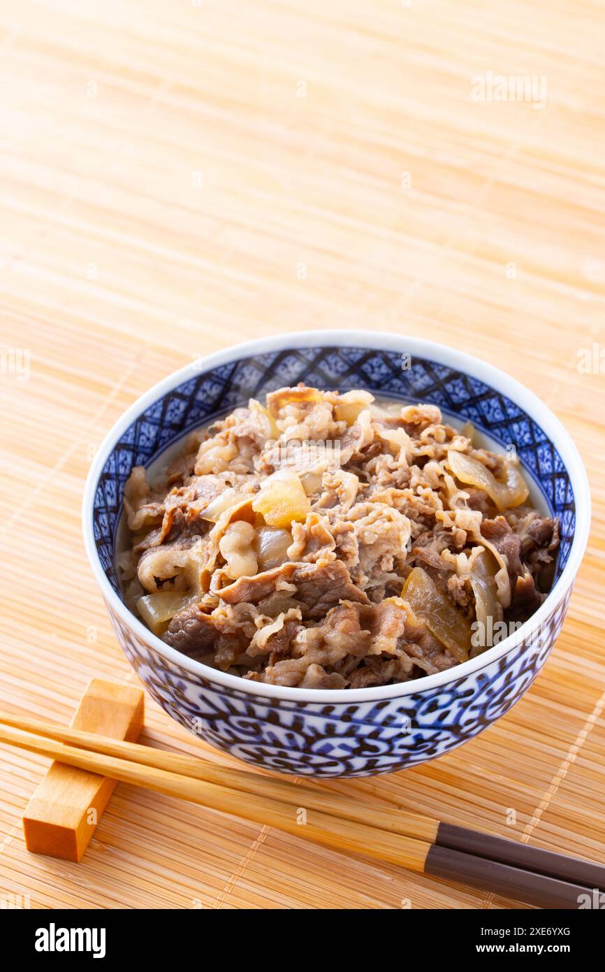 Gyudon, Japanese beef bowl Stock Photo - Alamy