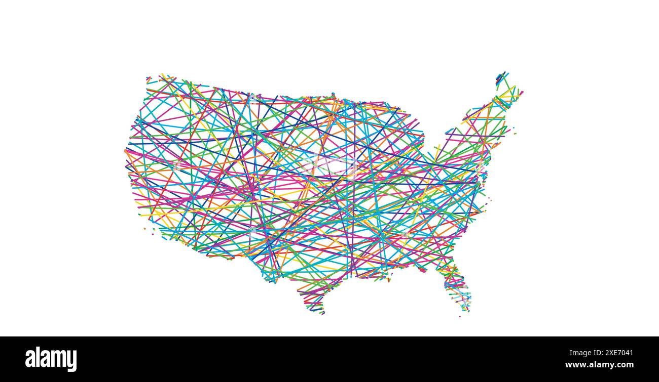 Doodle map united america vector hi-res stock photography and images ...