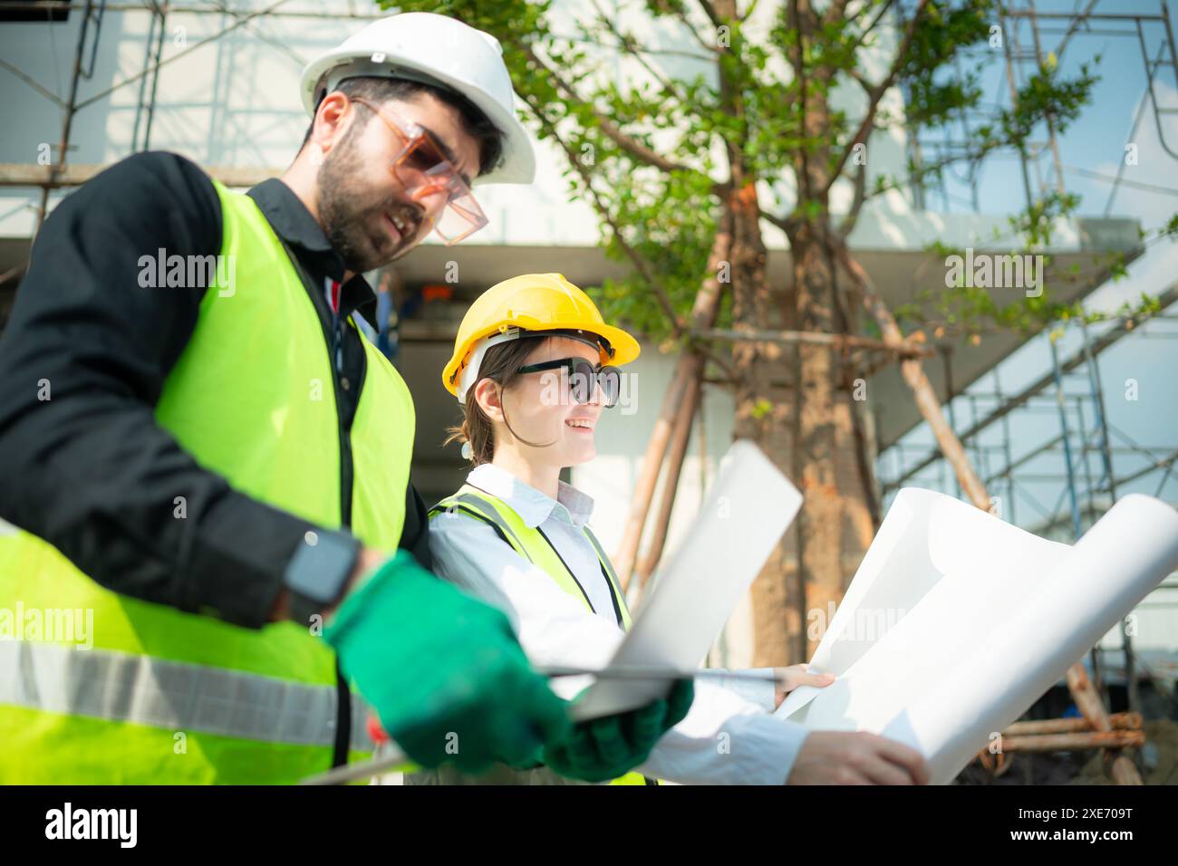 Portrait of architect and engineer with experience in multi-story ...