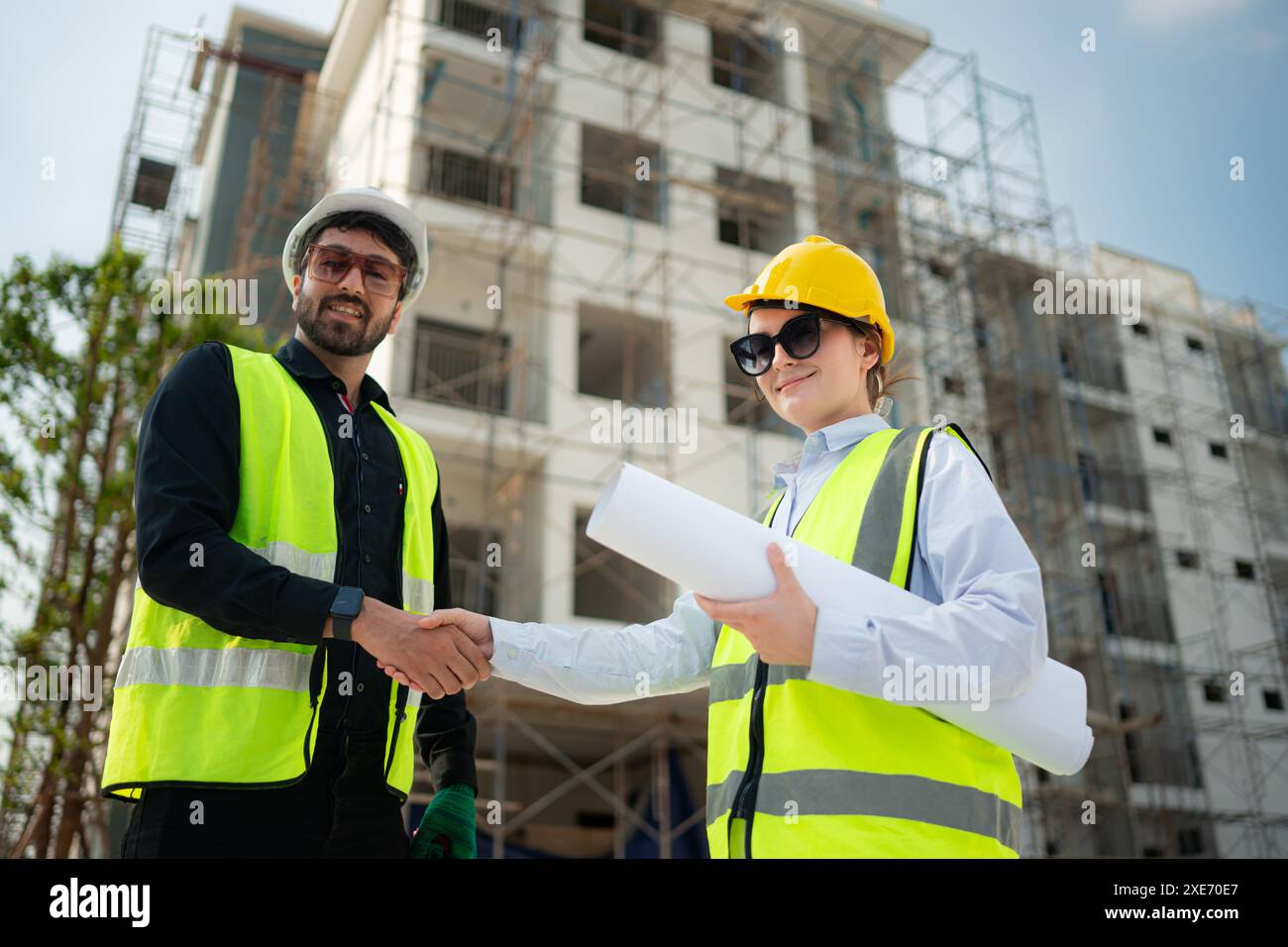 Portrait of architect and engineer with experience in multi-story ...