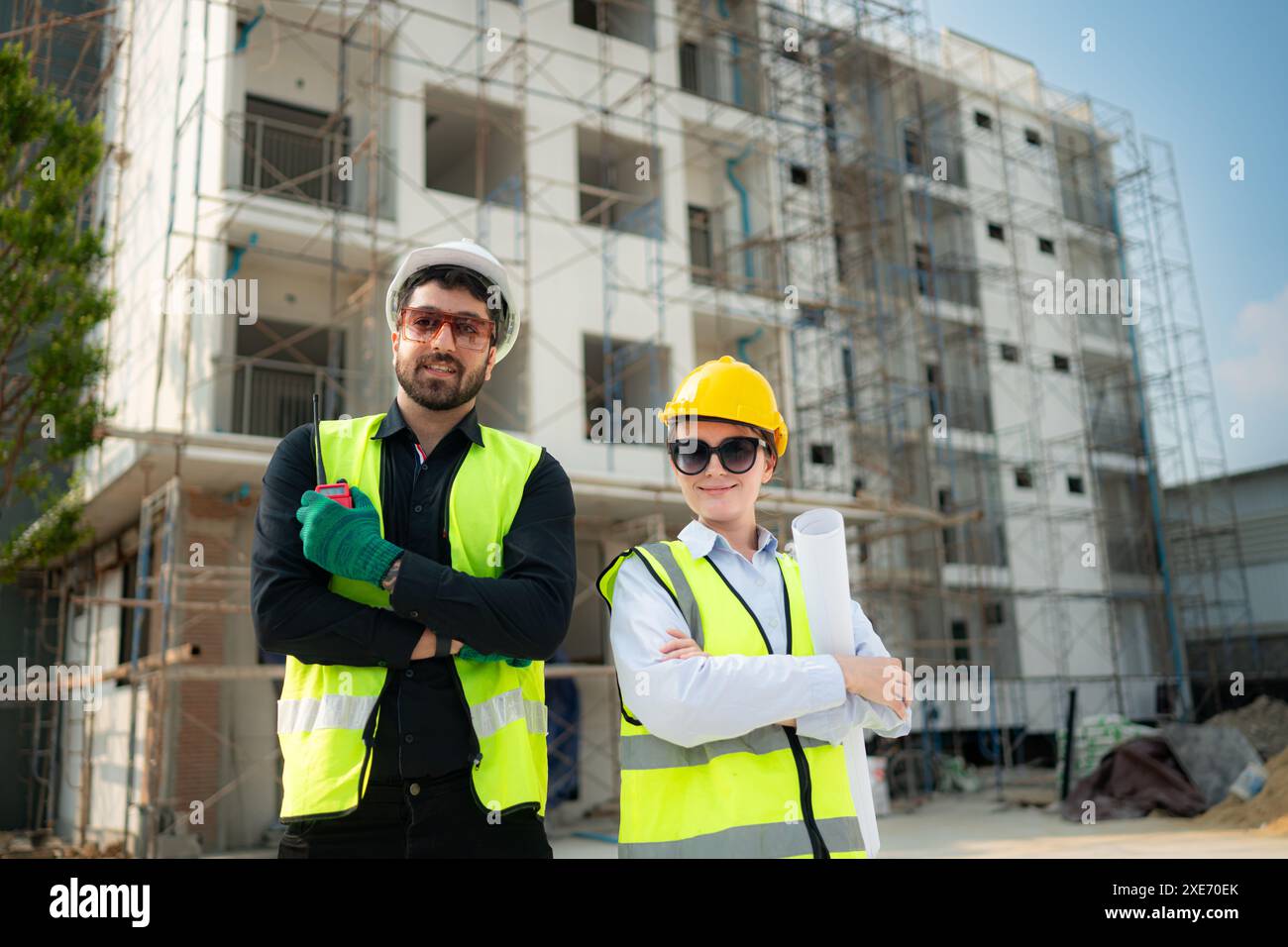 Portrait of architect and engineer with experience in multi-story ...