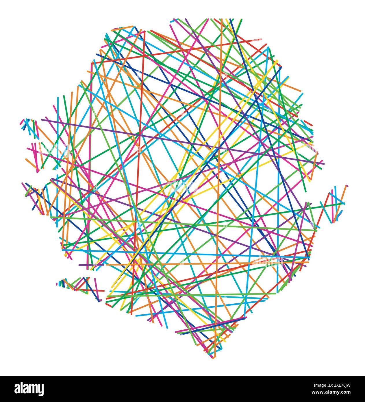 Abstract map of Sierra Leone showing the country with random crossing ...
