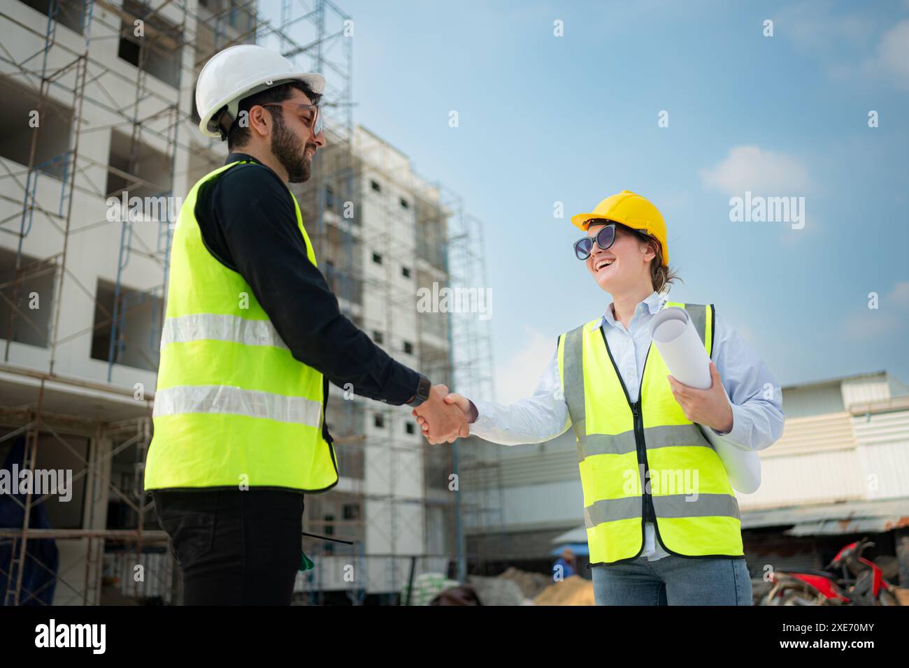 Portrait of architect and engineer with experience in multi-story ...