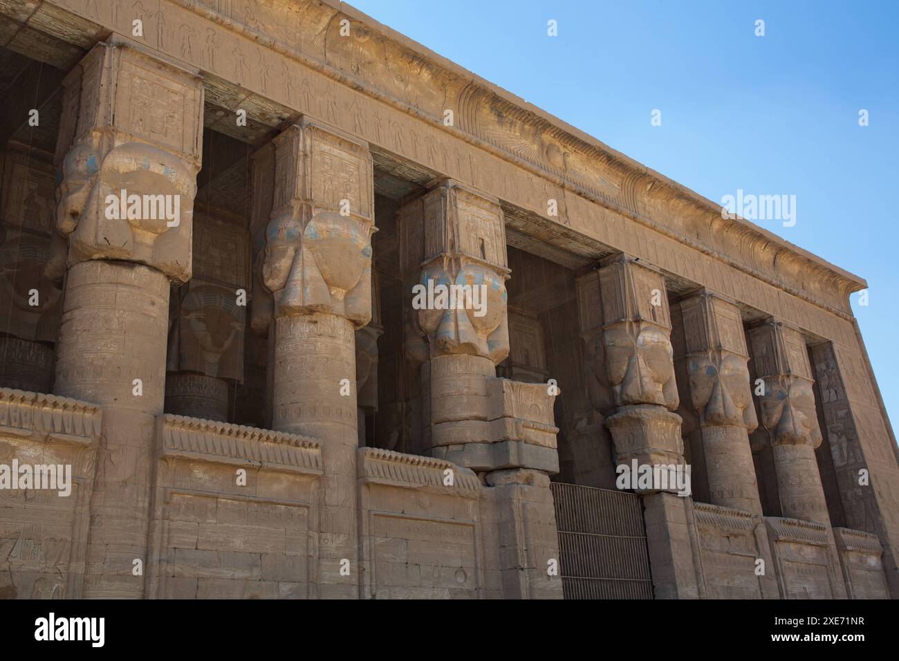 Exterior Front, Temple of Hathor, Dendera, Qena, Egypt, North Africa ...