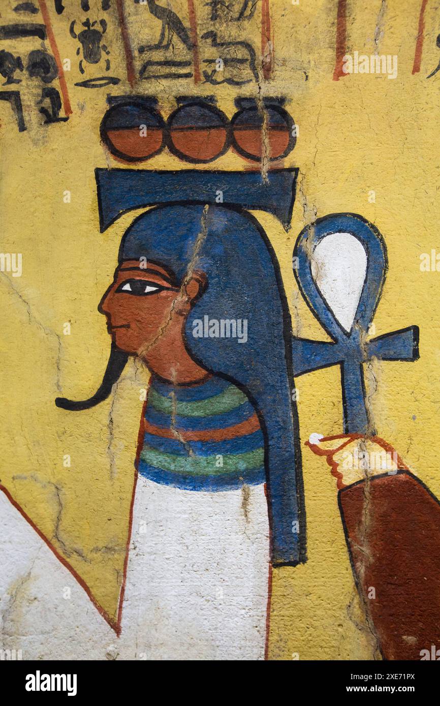 Ankh symbol, Tomb of Pashedu, TT3, Deir el-Medina Tombs Worker Tombs ...