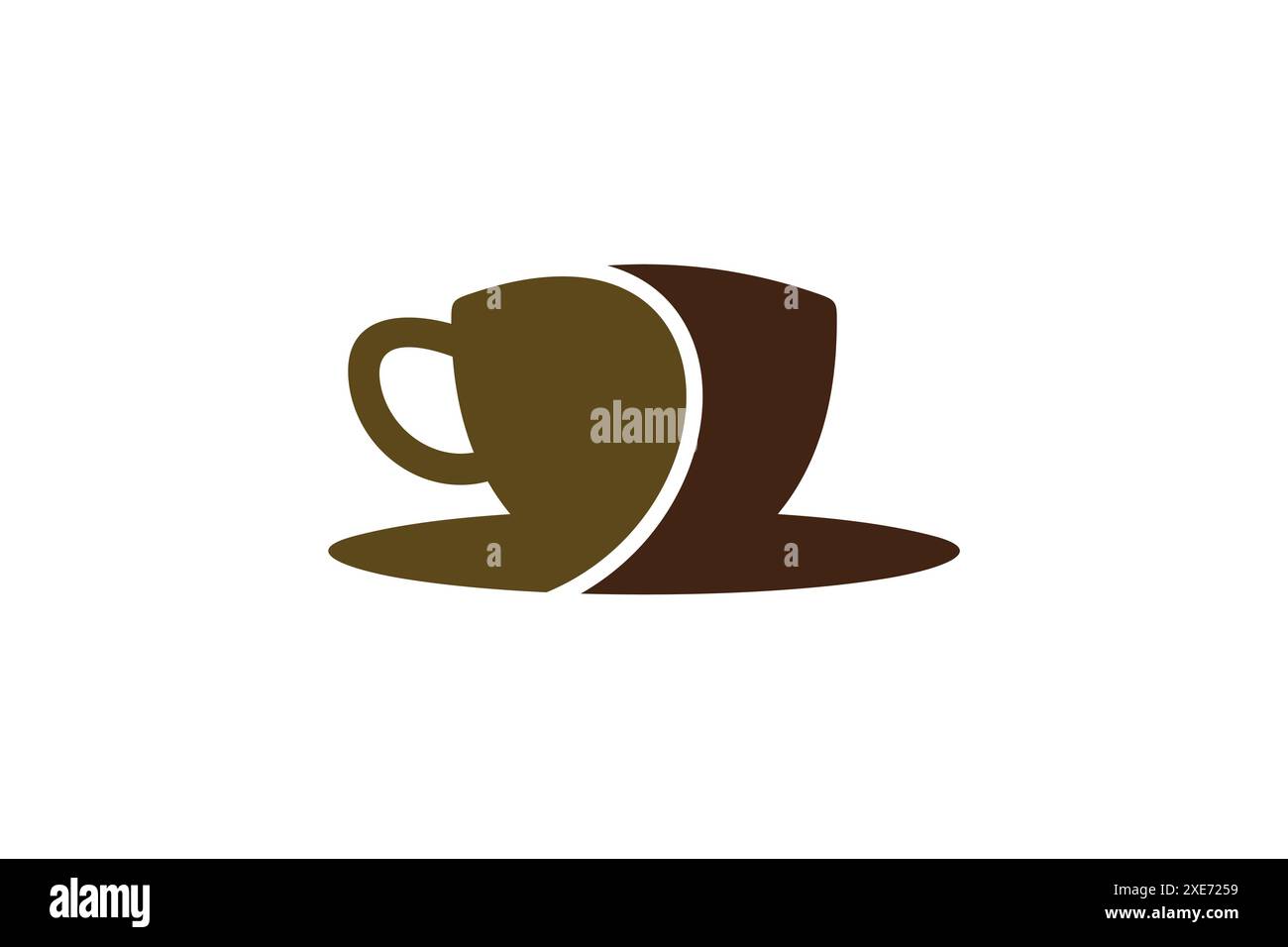 Simple coffee cup logo. Suitable for cafe or coffee shop logos, or ...