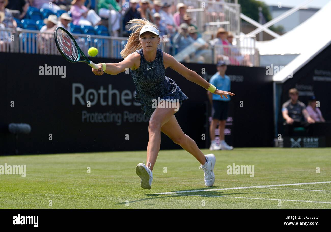 Great Britain's Katie Boulter in action against Latvia's Jelena ...
