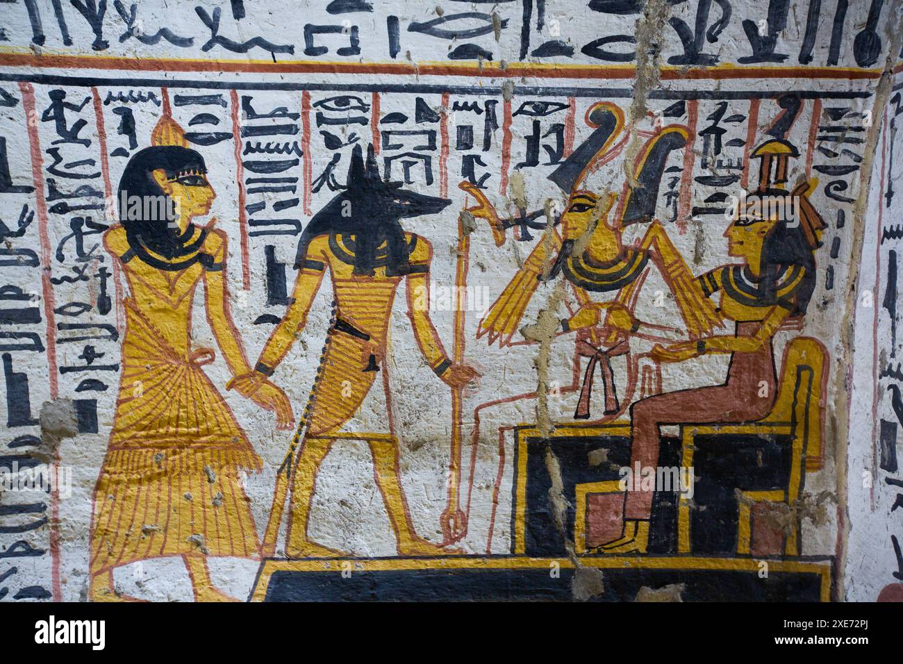 Wall paintings, Tomb of Nebenmaat, TT219, Deir el-Medina Tombs Worker ...