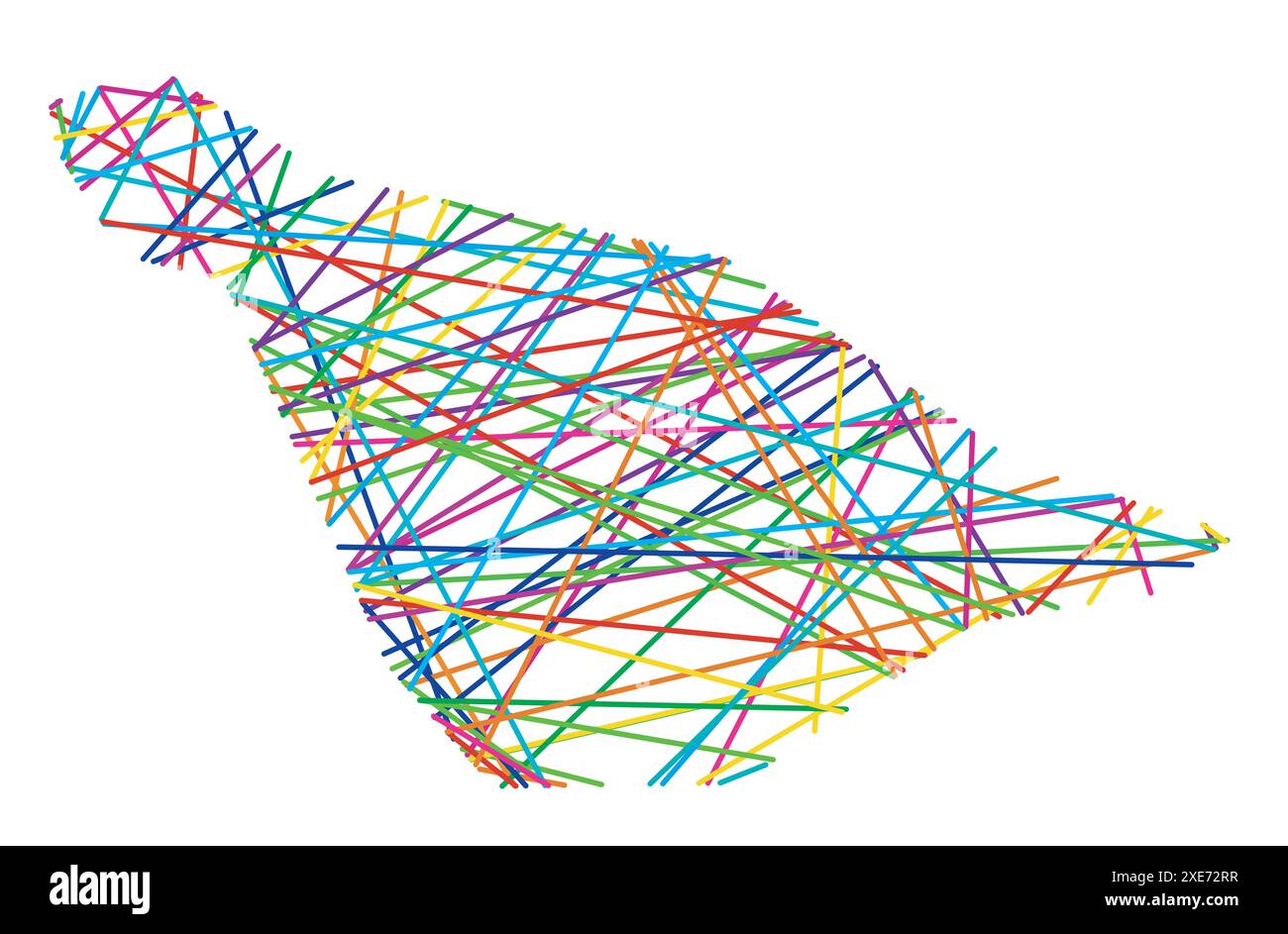 Abstract map of Heard Island and McDonald Islands showing the country ...