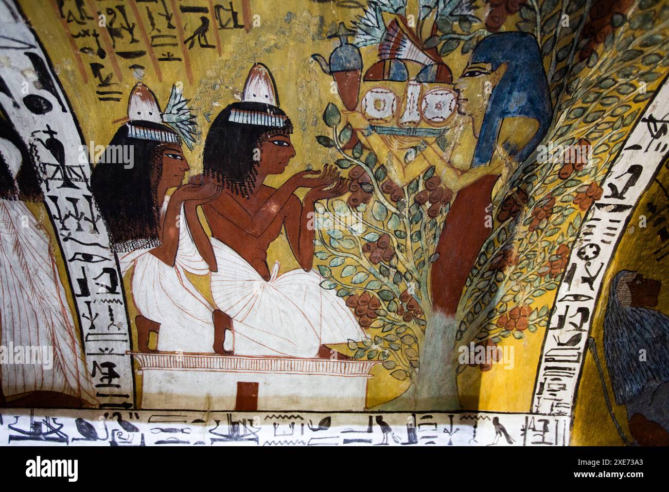 Wall Paintings, Tomb of Sennedjem, TT1, Deir el-Medina, Ancient Thebes ...