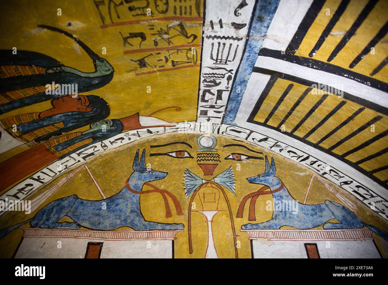 Wall Paintings, Tomb of Sennedjem, TT1, Deir el-Medina, Ancient Thebes ...