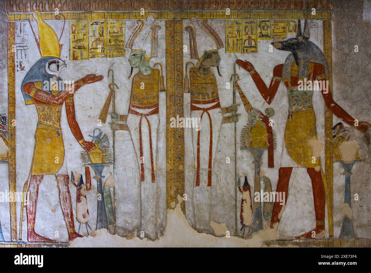 Reliefs, Tomb of Tausert and Setnakht, KV14, Valley of the Kings ...