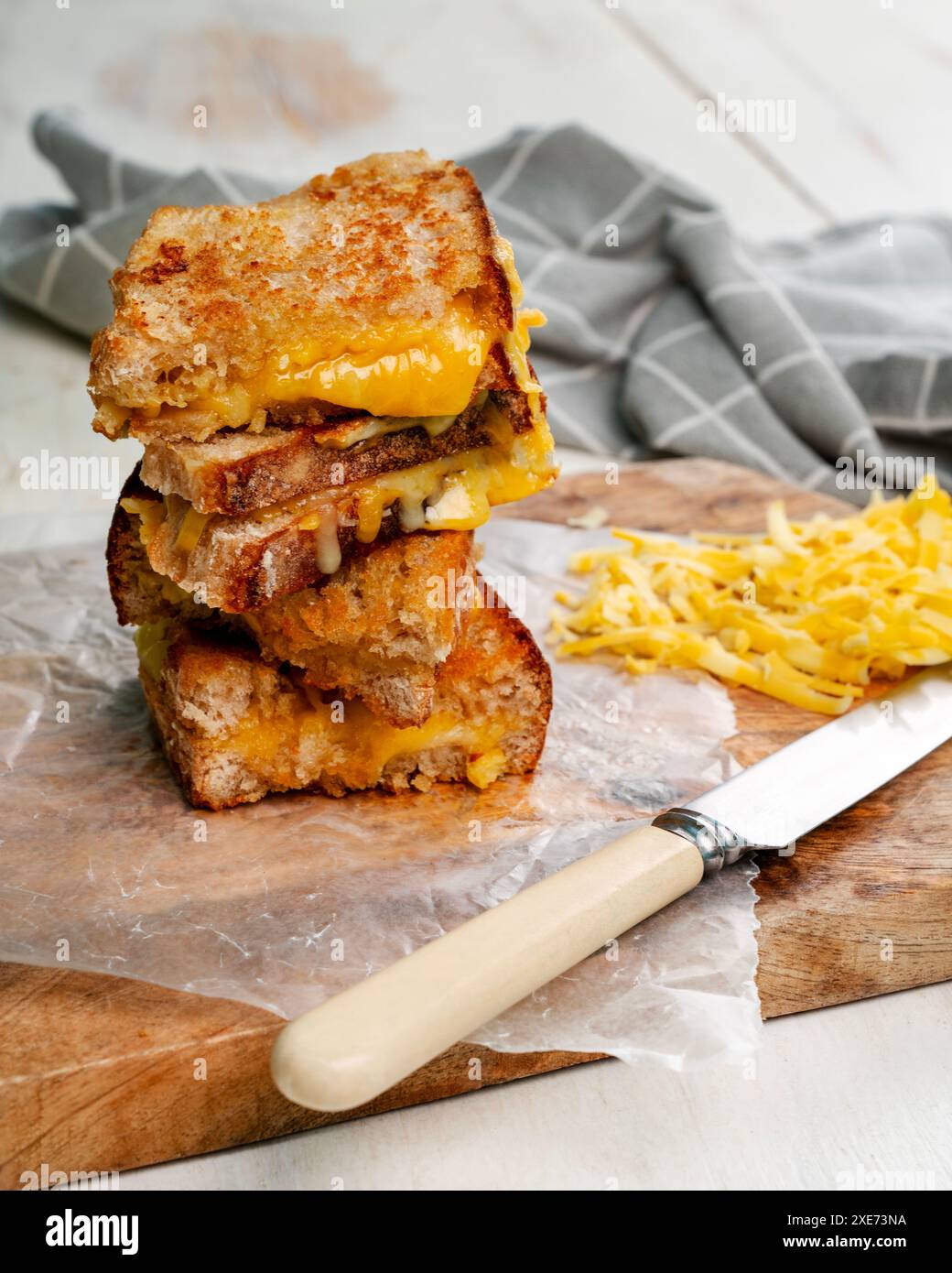 Toasted marble cheese sandwich on sourdough bread Stock Photo - Alamy