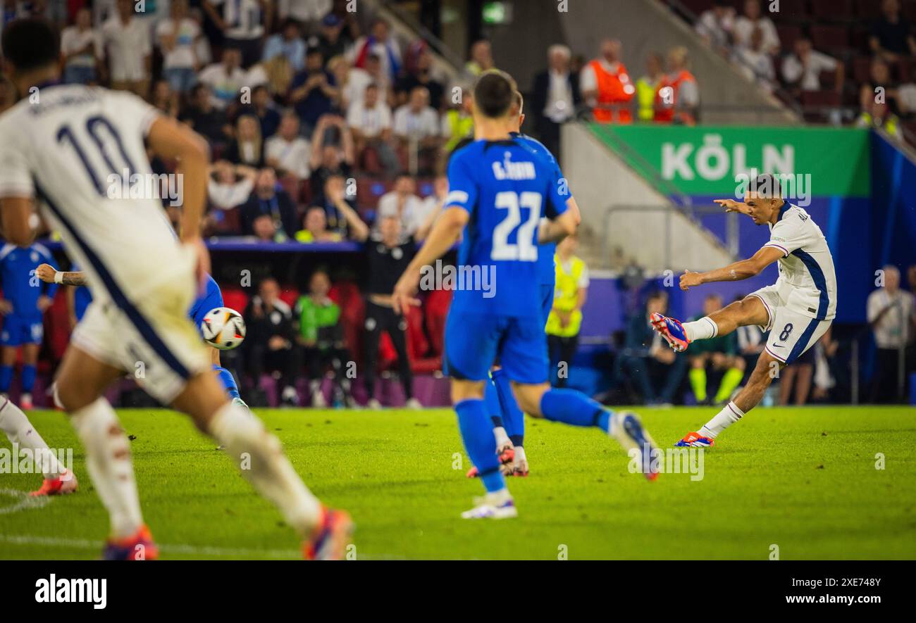Cologne, Germany. 25th Jun 2024. Trent Alexander-Arnold (ENG) Slovenia ...