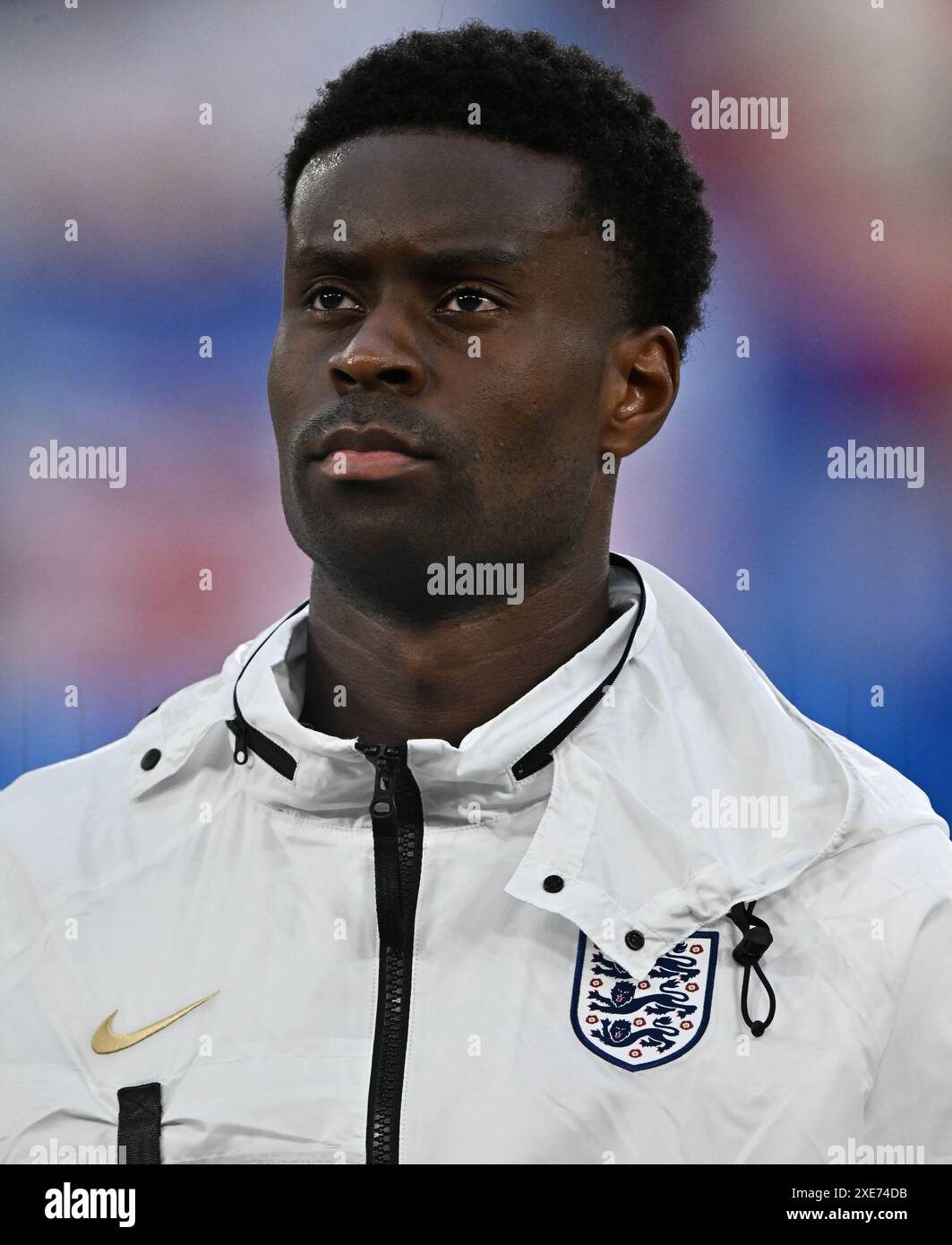GELSENKIRCHEN, GERMANY - JUNE 16: Marc Guehi of England looks on during the UEFA EURO 2024 group ...