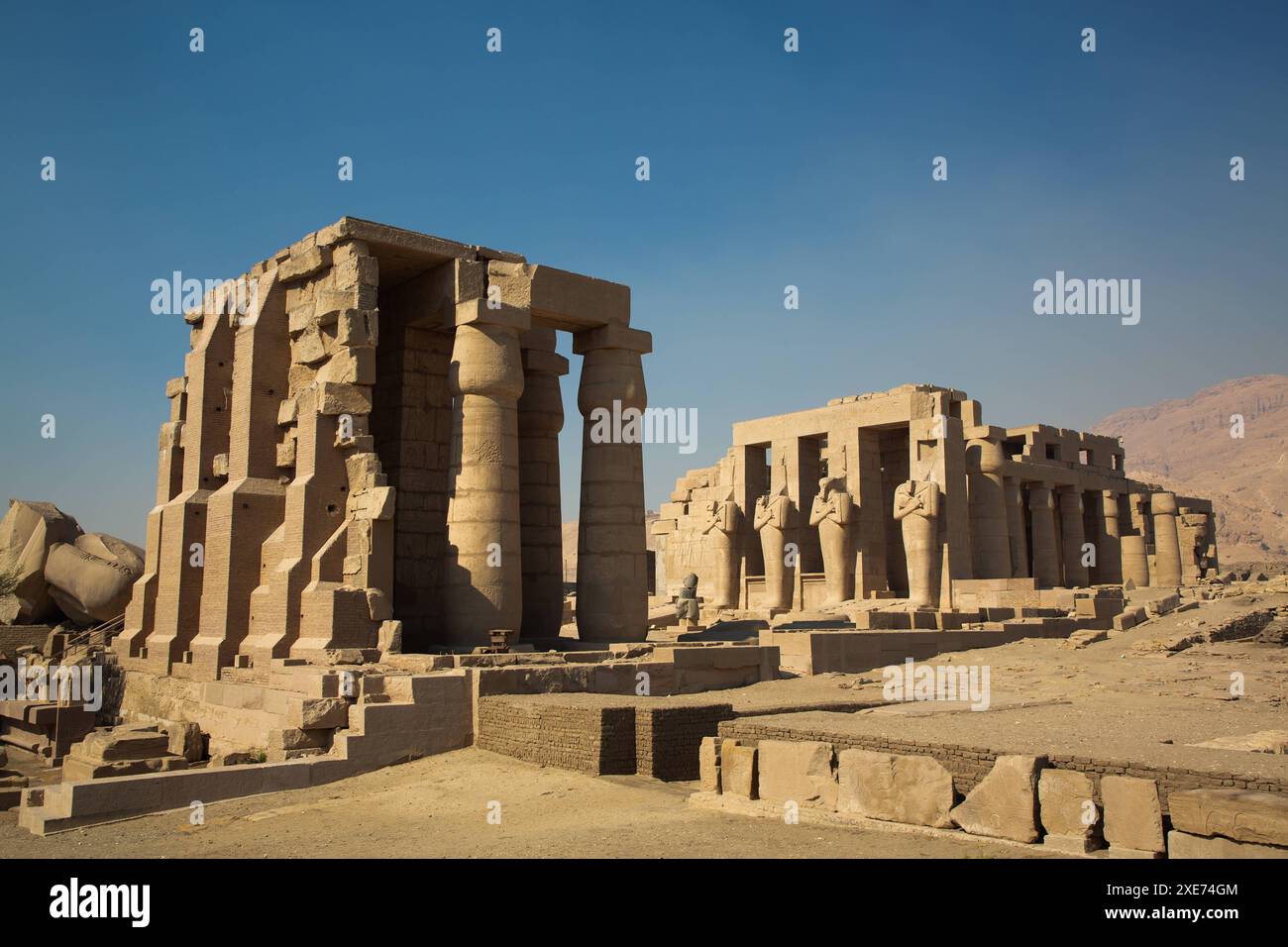 Overview, Ramesseum, Memorial Temple of Pharaoh Ramesses II, 13th ...