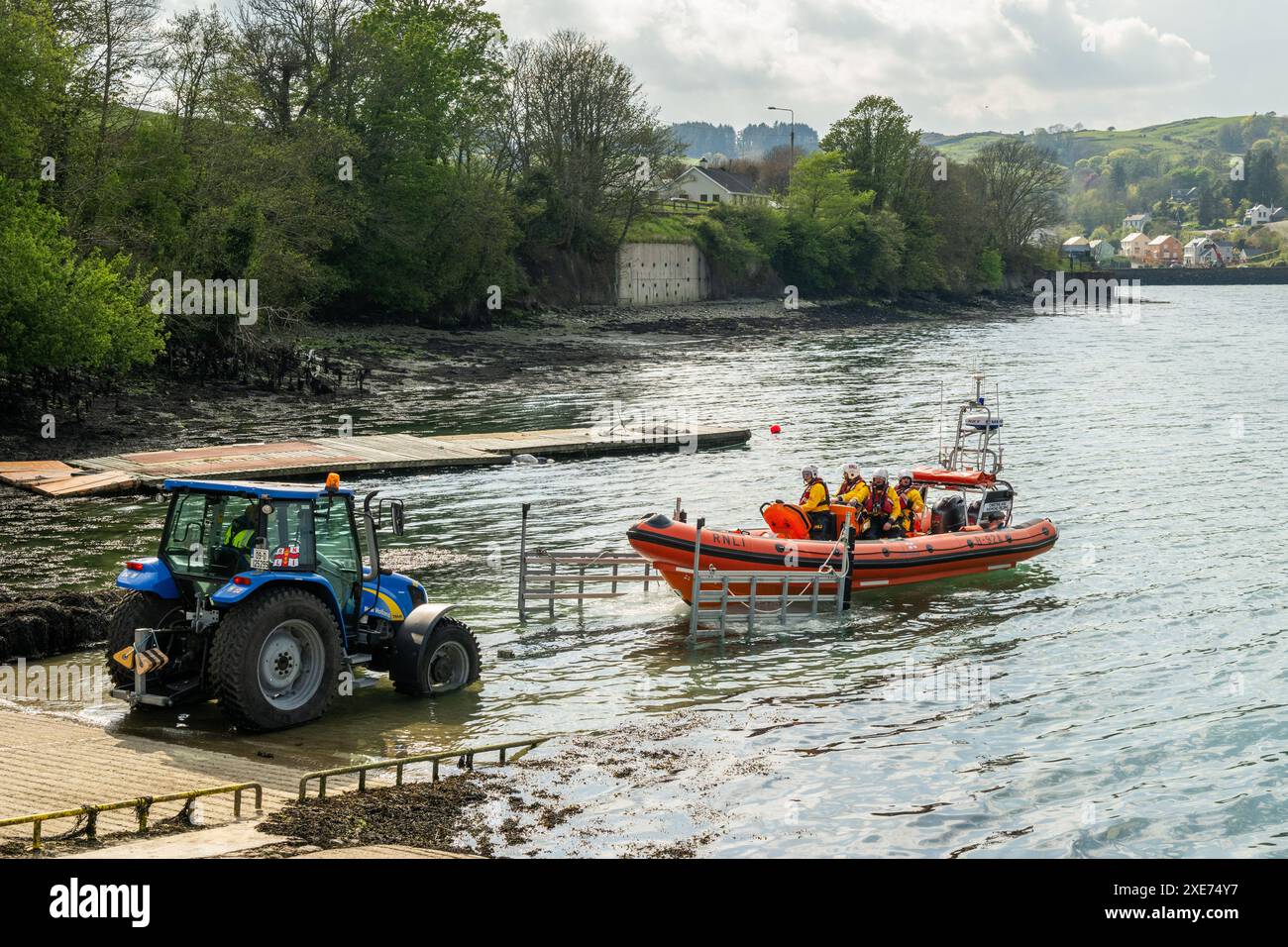 RNLI Lifeboat, 'Christine and Raymond Fielding' is launched for a ...