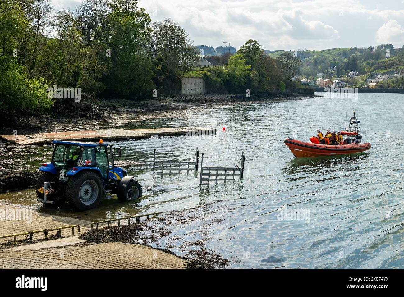 RNLI Lifeboat, 'Christine and Raymond Fielding' is launched for a ...