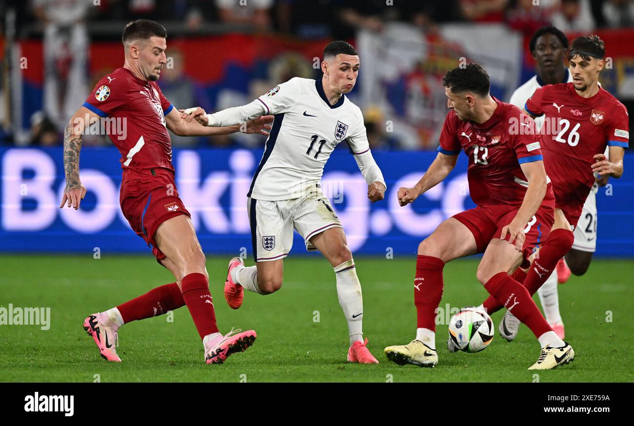 GELSENKIRCHEN, GERMANY - JUNE 16: Milos Veljkovic, Sergej Milinkovic ...