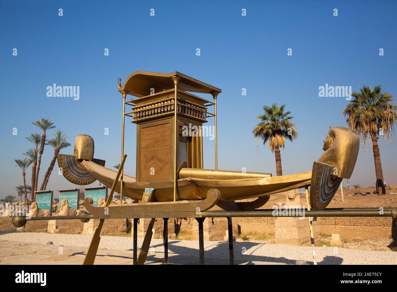 Pharaoh s Boat, Avenue of Sphinxes, UNESCO World Heritage Site, Luxor ...