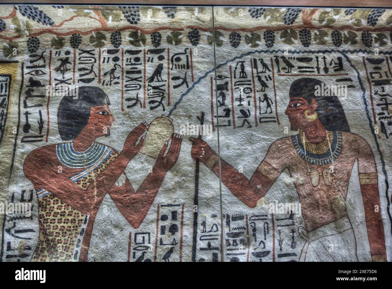 Sennefer on right receivng a Ritual, Tomb of Sennefer, TT96, Tombs of ...