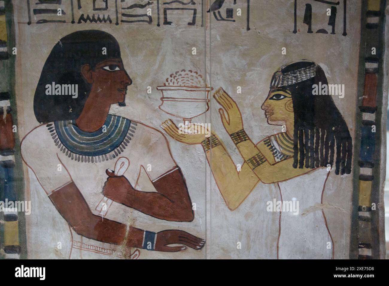 Image of Sennefer on left, Tomb of Sennefer, TT96, Tombs of the Nobles ...