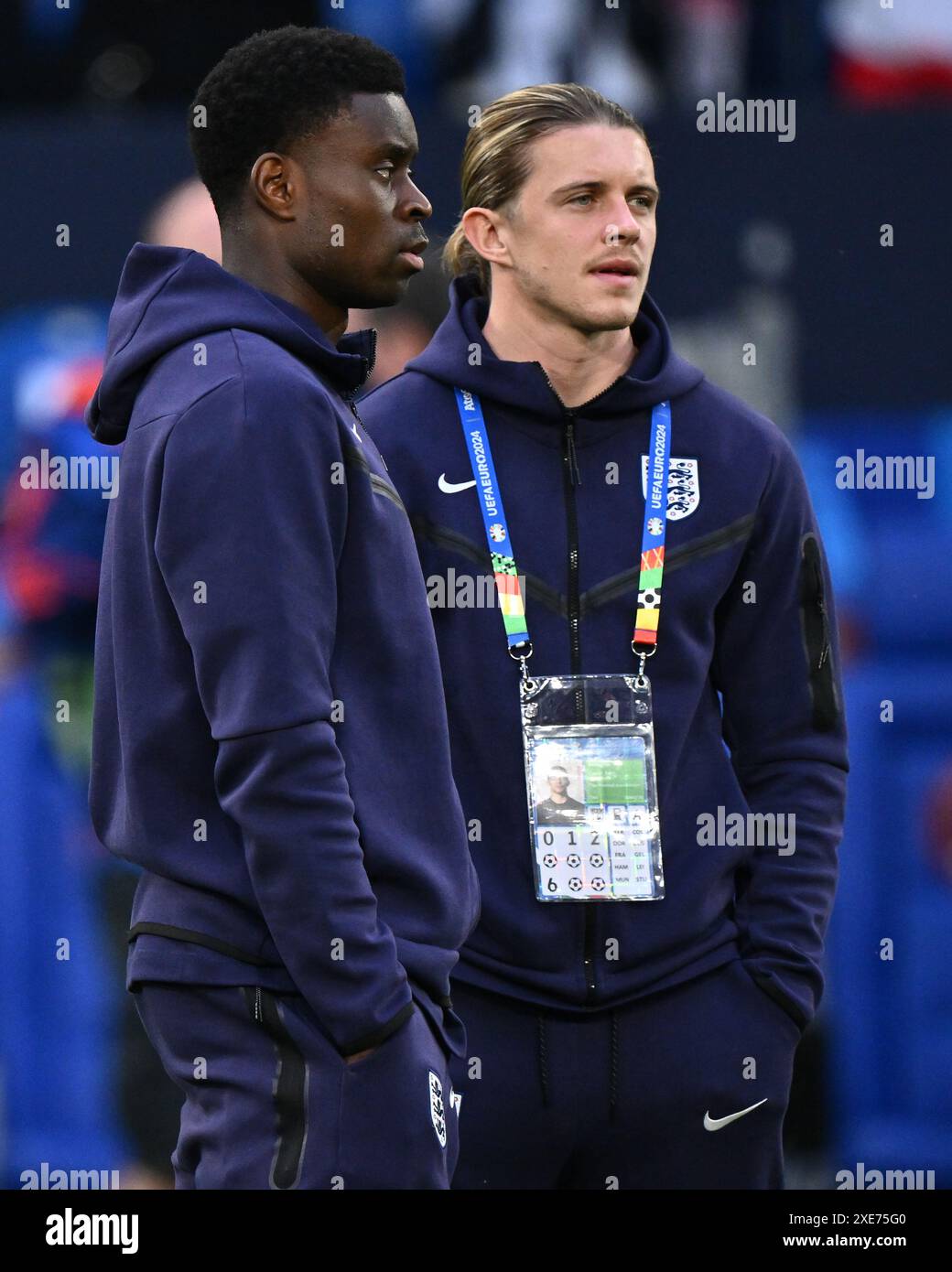 GELSENKIRCHEN, GERMANY - JUNE 16: Marc Guehi, Conor Gallagher before the UEFA EURO 2024 group ...