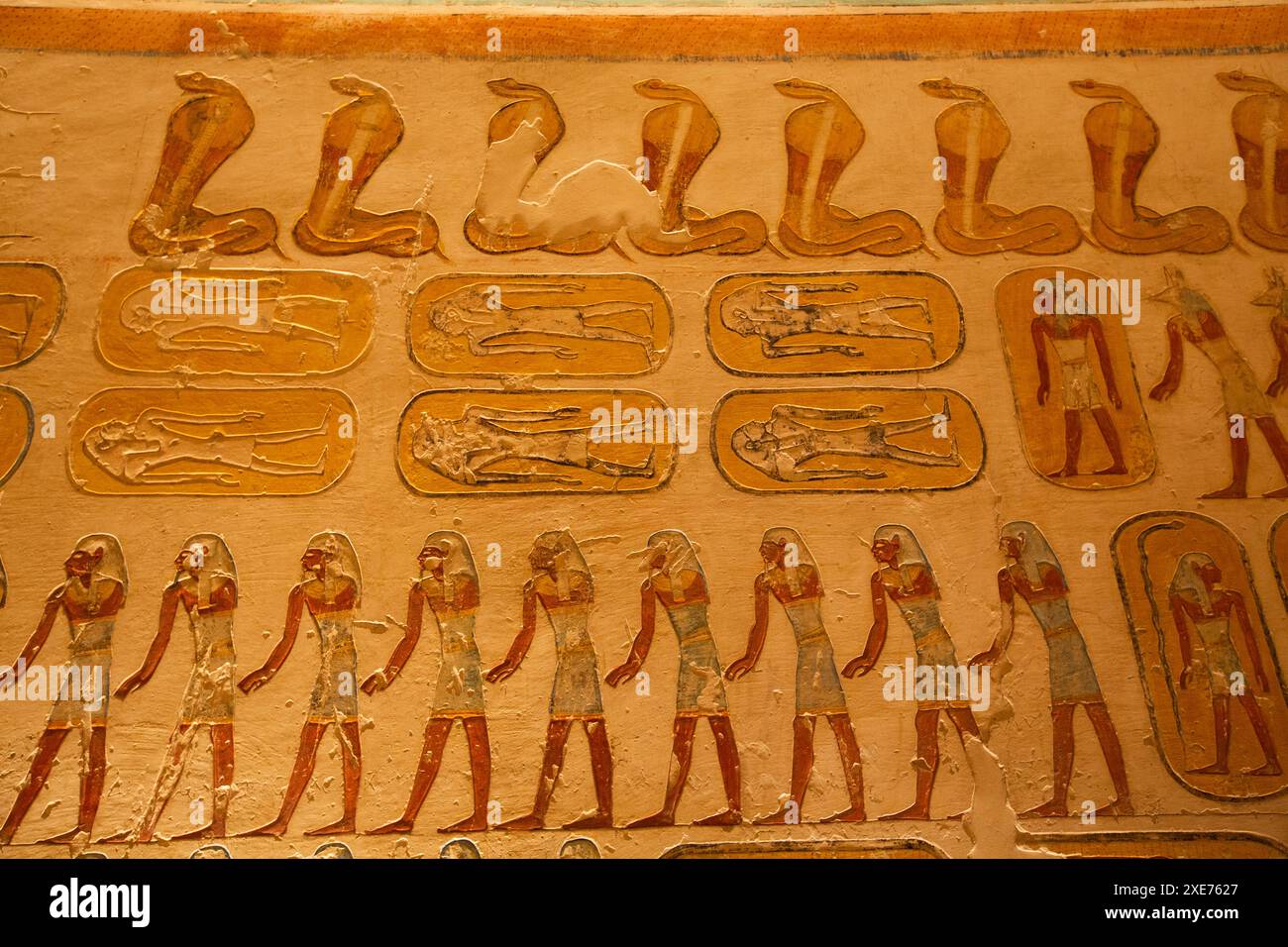 Reliefs, Tomb of Rameses IV, KV2, Valley of the Kings, Ancient Thebes ...